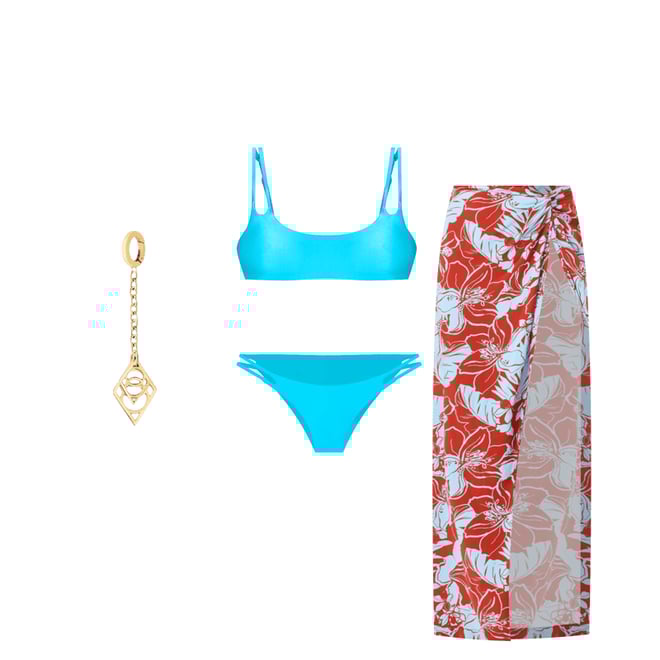 Product | LSPACE Zinnia Bikini Top - Cyan Product | LSPACE Zinnia Bikini Top - Cyan