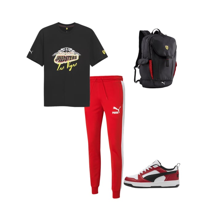 Scuderia Ferrari Race Garage Crews Las Vegas Men's Tee | PUMA