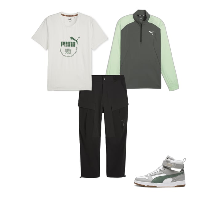 PUMA FIT Woven Men's Quarter Zip Sweater | PUMA