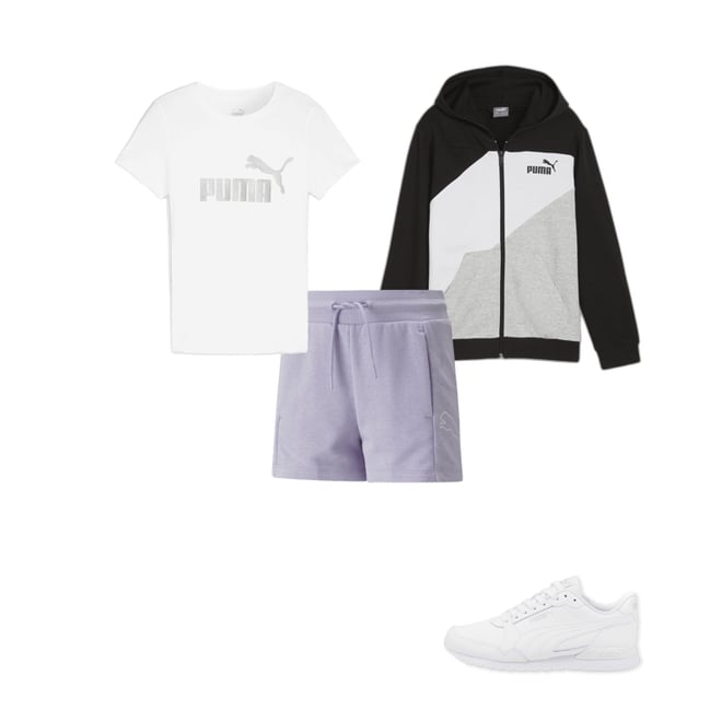 PUMA POWER Colorblock Big Kids' Full-zip Hoodie | PUMA