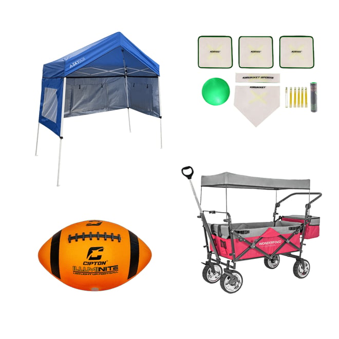 Rukket Dodgeball Set, Glow In The Dark Inflatable Playground