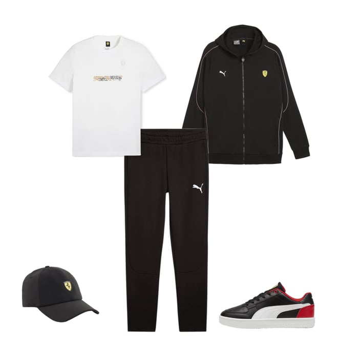 Scuderia Ferrari Men's Motorsport Race Hooded Sweat Jacket | PUMA
