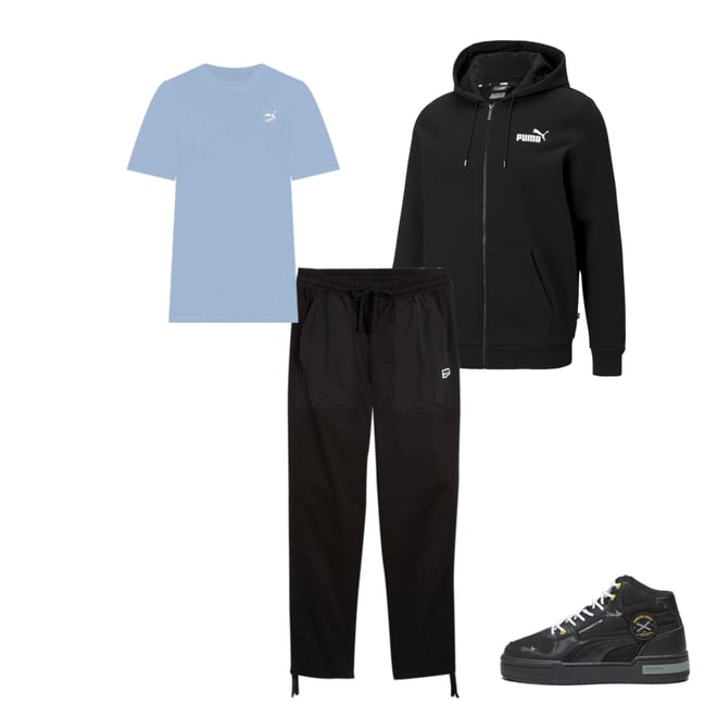 Essentials Full-Zip Logo Hoodie Men | PUMA