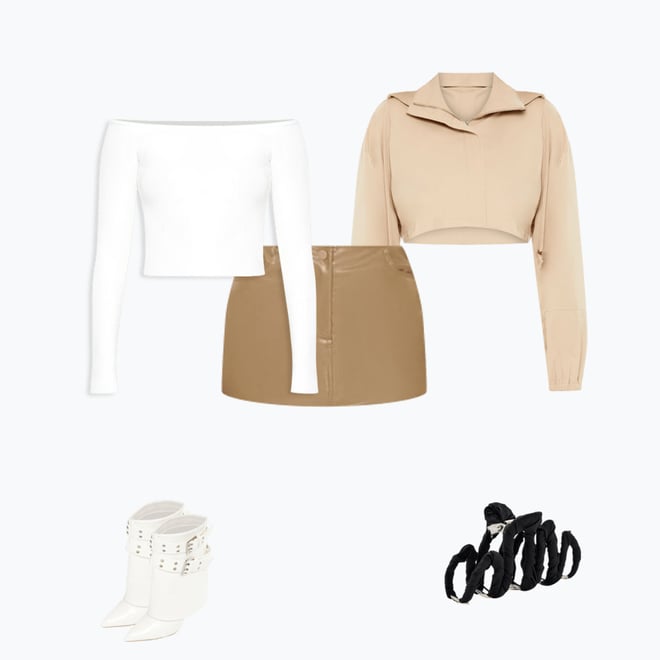 Hooded Zip-Up Cropped Jacket Hooded Zip-Up Cropped Jacket