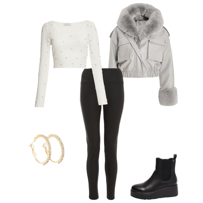 Grey Faux Fur Bomber Jacket - QUIZ Clothing