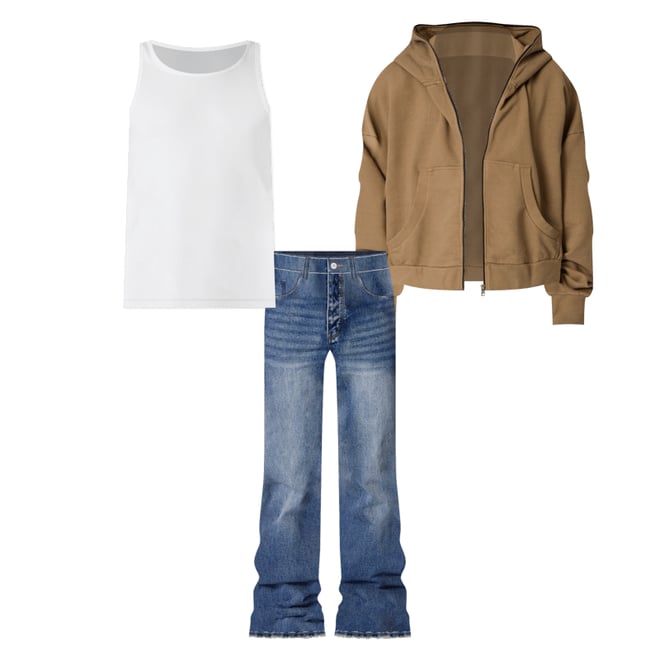 Full Zip Hoodie - Washed Earth | mnml | shop now Full Zip Hoodie - Washed Earth | mnml | shop now