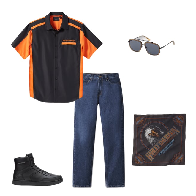 H-D TECH Quick Dry Shirt - Colorblock - Harley Black H-D TECH Quick Dry Shirt - Colorblock - Harley Black