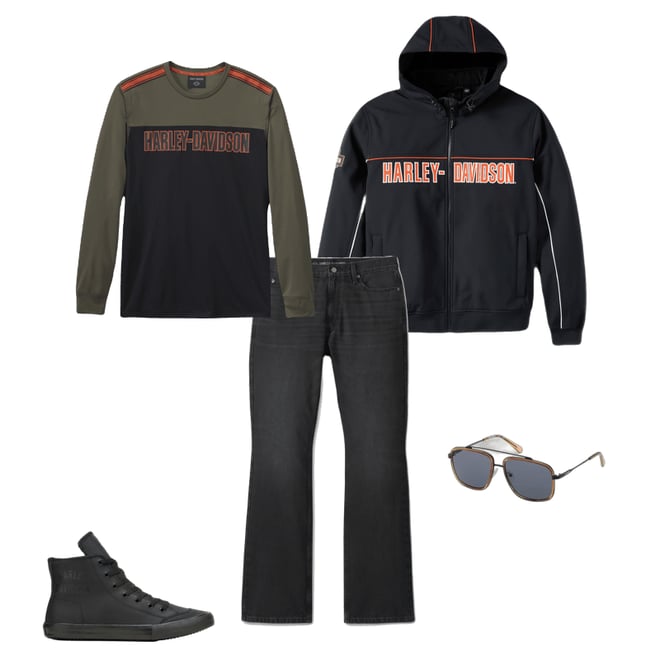 Idyll Windproof Soft Shell Jacket - Harley Black | Harley Idyll Windproof Soft Shell Jacket - Harley Black | Harley