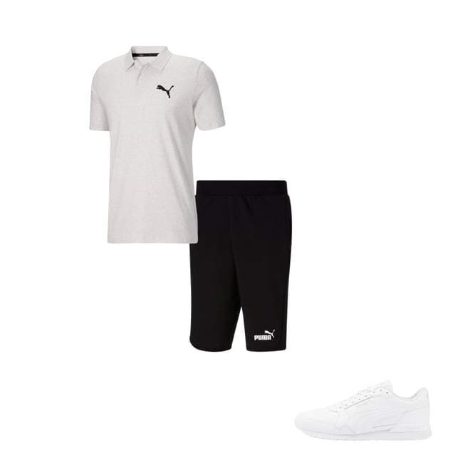 Essentials Men's Heather Polo | PUMA