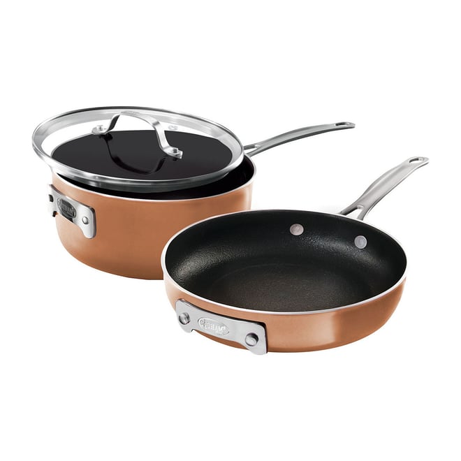 Gotham Steel Aluminum Grill + Griddle Combo-JCPenney, Color: Copper