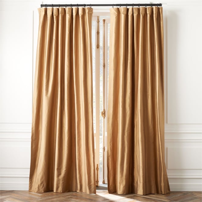 Seda Camel Brown Dupioni Silk Window Curtain Panel 48 x84 Reviews CB2 Canada