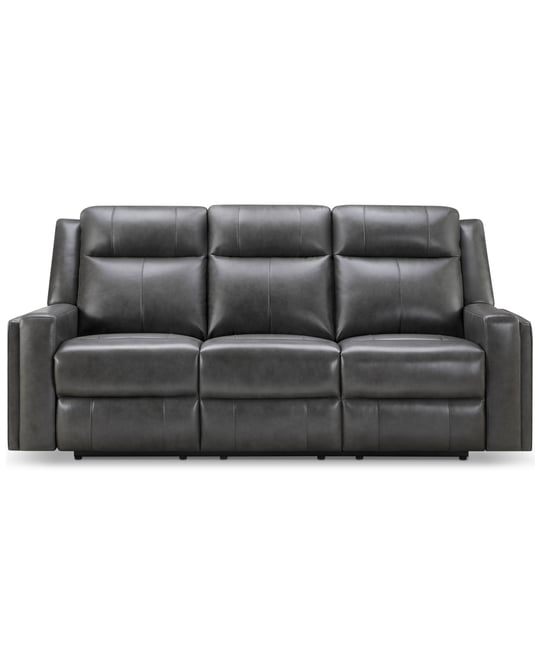 Arian black top grain leather power recliner store
