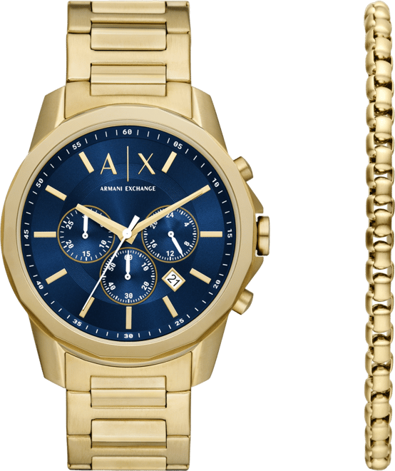 Armani exchange watch gold and silver store