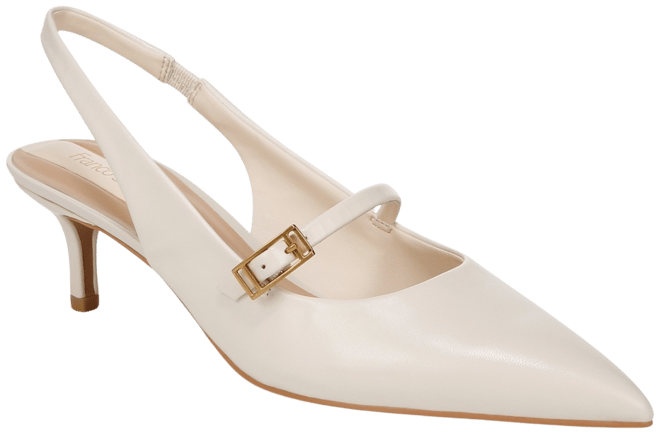 Franco Sarto Women's Khloe Pointed Toe Kitten Heel Slingback Pumps