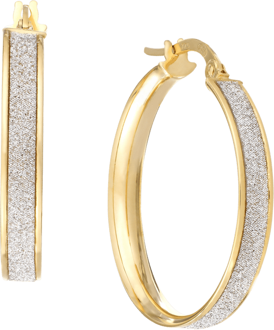 Glitter hoop earrings store