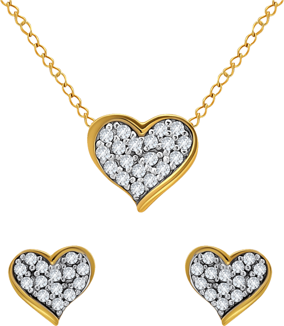 Macy's bridge diamond heart necklace store