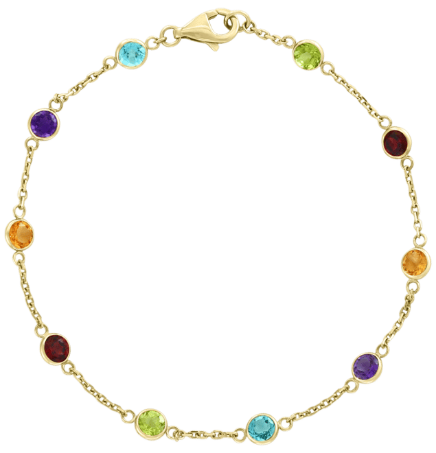 EFFY Multi Gemstone Link Bracelet 2 1 2 ct. t.w. in 14k Gold. Also available in 14k Rose Gold
