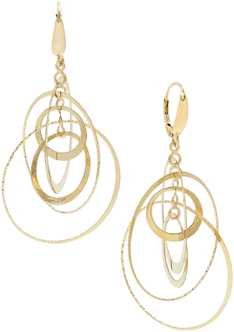 Italian gold drop earrings store