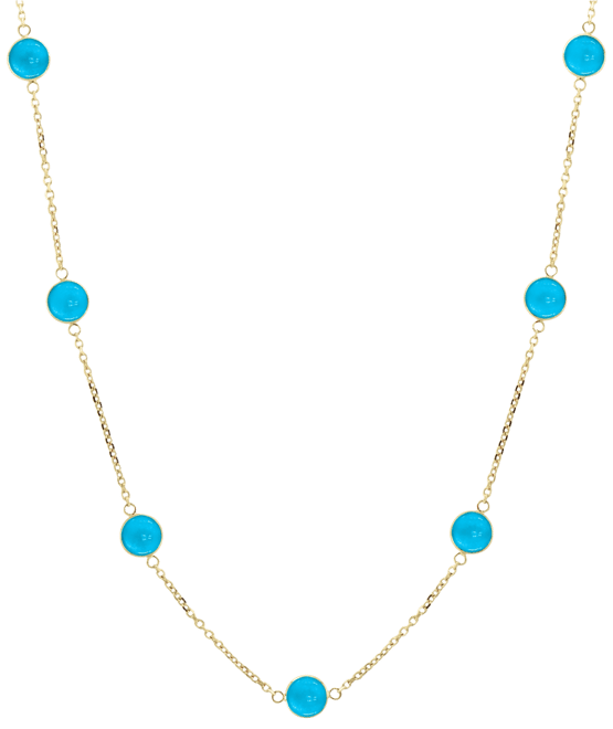 EFFY Collection EFFY Turquoise Collar Necklace in 14k Gold 16 2 extender Macy s