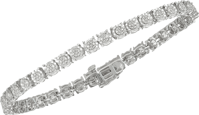 Macy s Diamond Tennis Bracelet 1 4 ct. t.w. in Sterling Silver Macy s