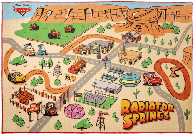 Disney Cars Radiator Springs Map